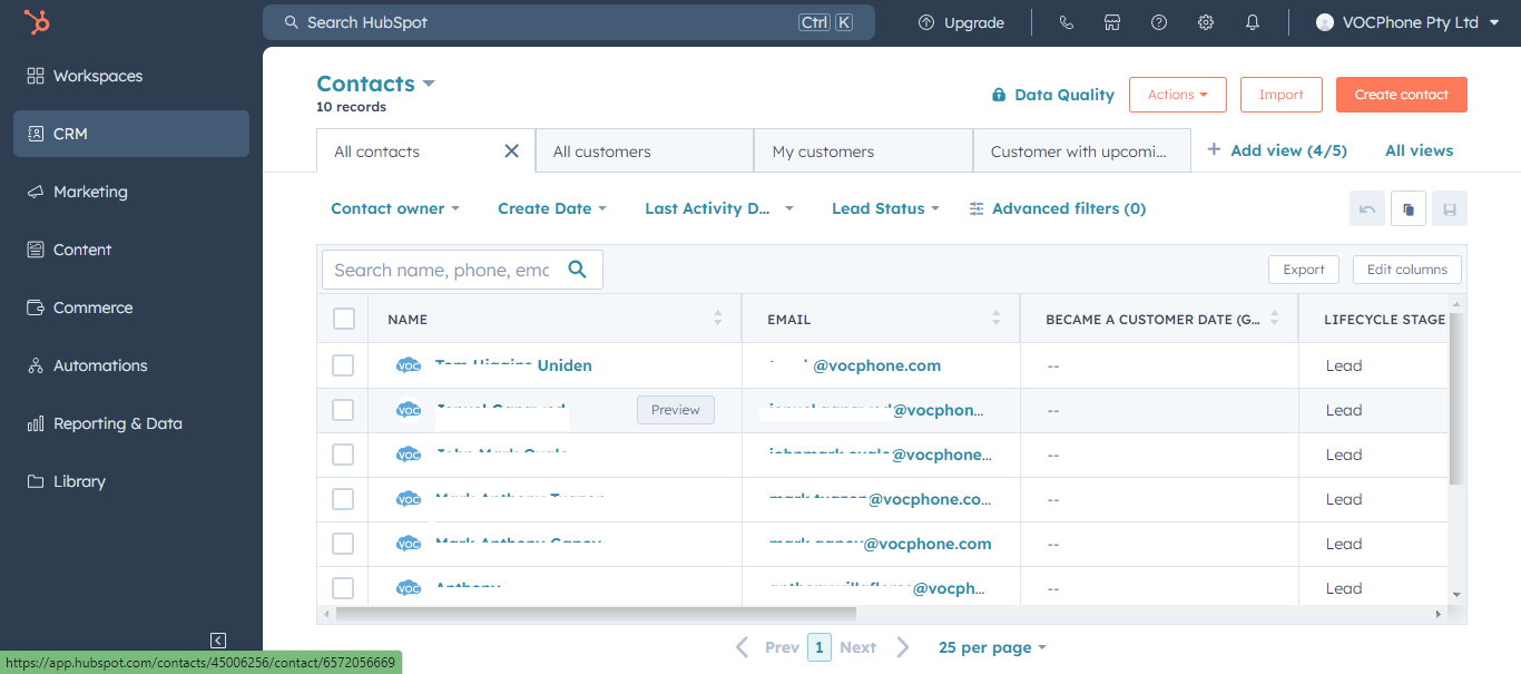 HubSpot Integration | Voice Over Cloud Wiki