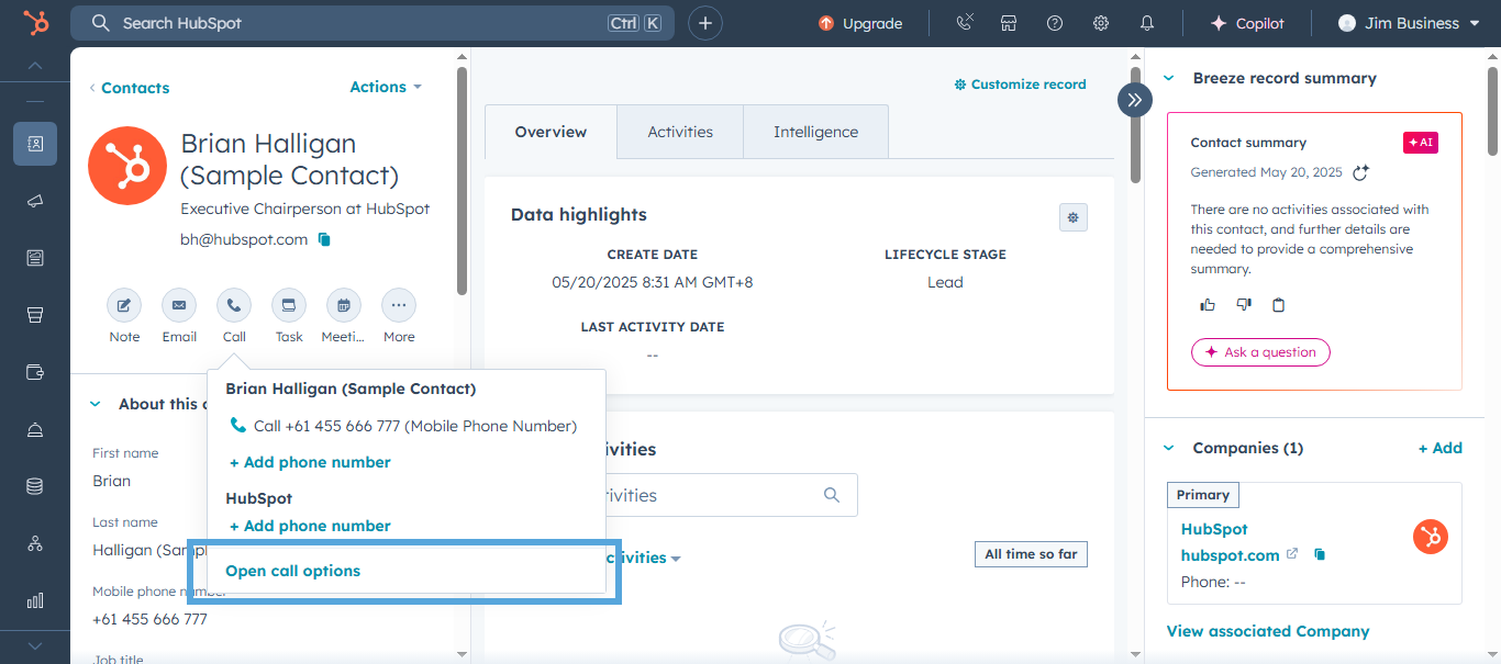 HubSpot Integration | Voice Over Cloud Wiki