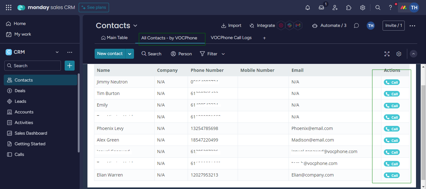 Monday Integration | Voice Over Cloud Wiki