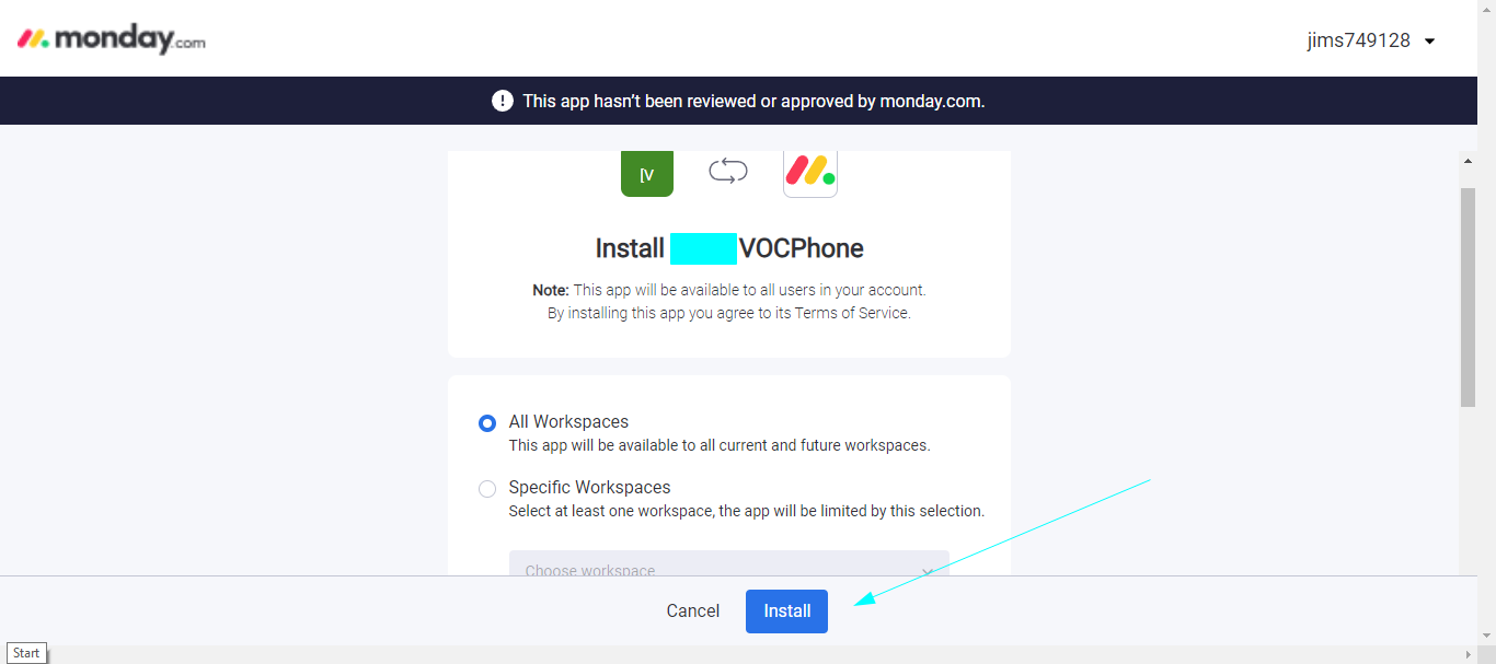 Monday Integration | Voice Over Cloud Wiki
