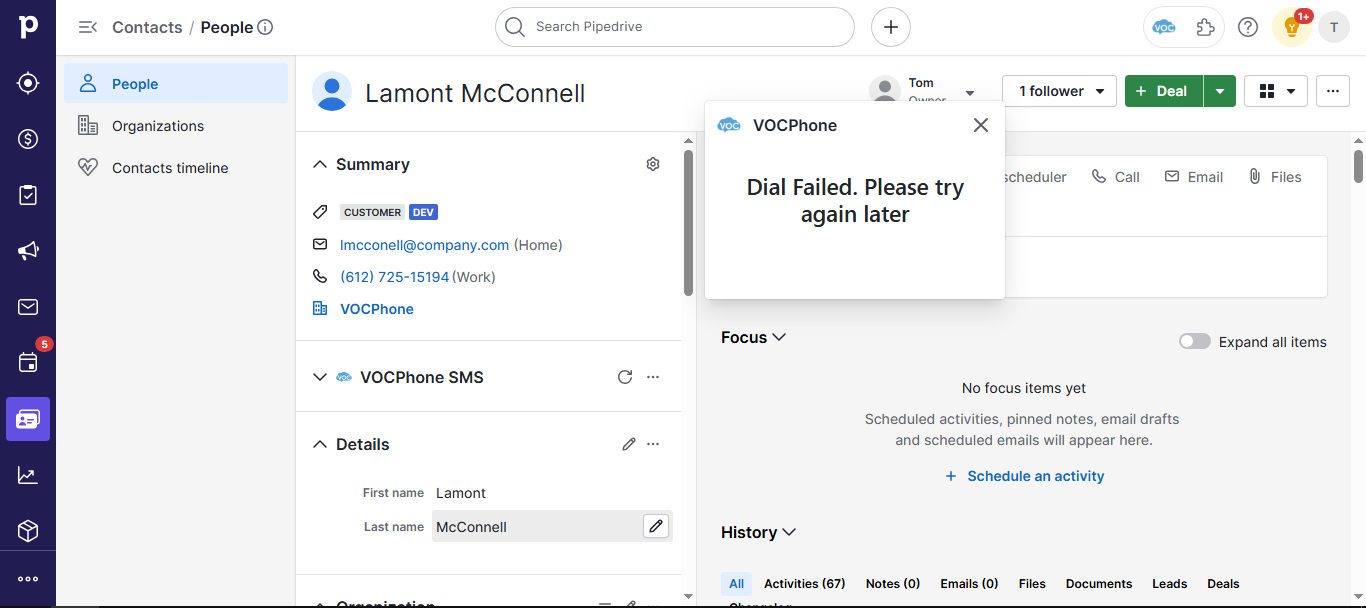 Pipedrive Integration | Voice Over Cloud Wiki