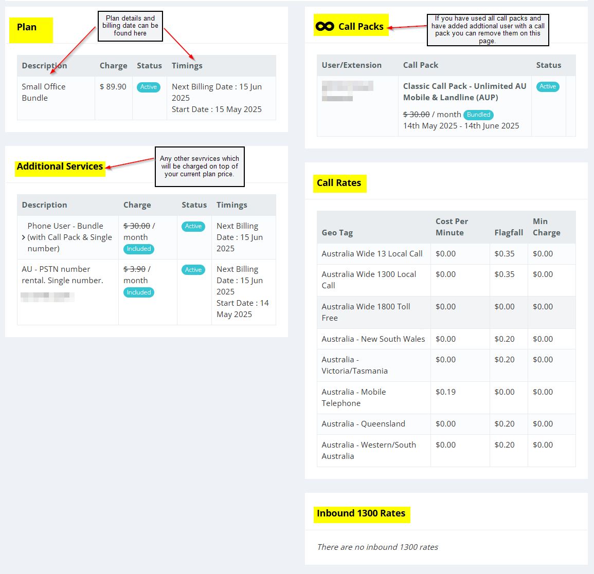 Plan Details | Voice Over Cloud Wiki